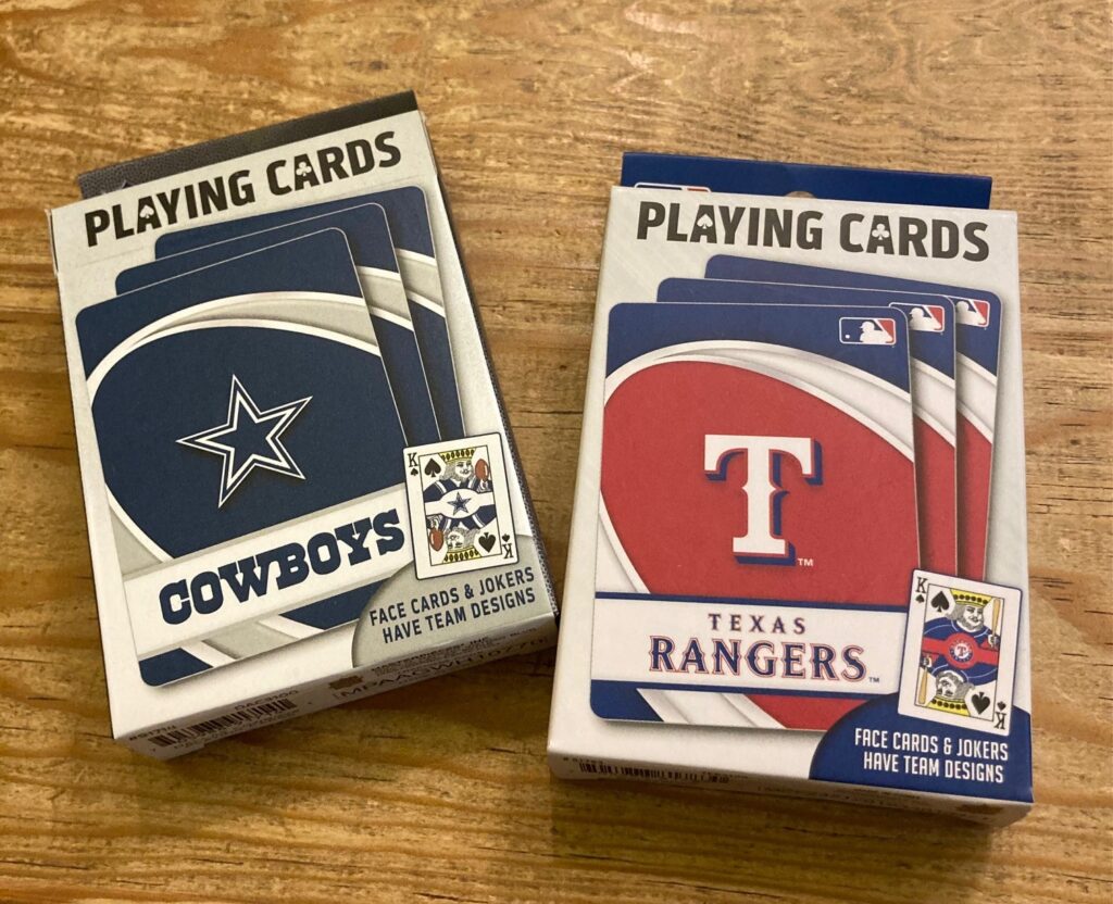Dallas Cowboys, Texas Rangers playing cards | Texas Star Trading