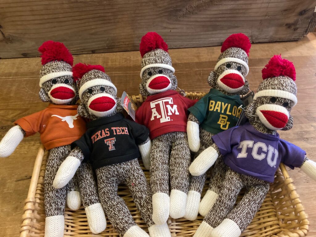 Sock Monkey, Collegiate Styles | Texas Star Trading